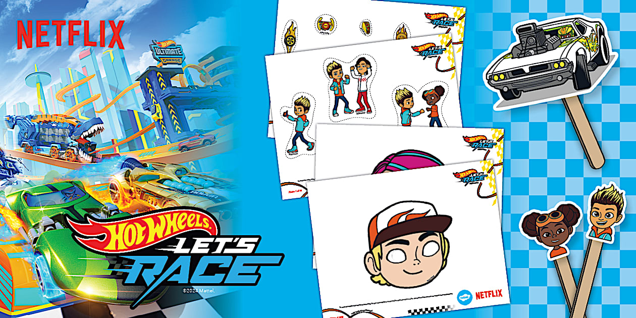 Hot Wheels: Stick Puppets and Dramatic Play Masks - Twinkl