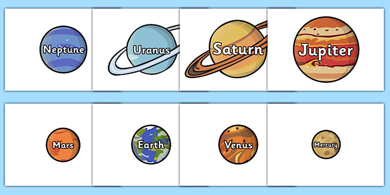 Editable The Planet Names Words on Planets (teacher made)