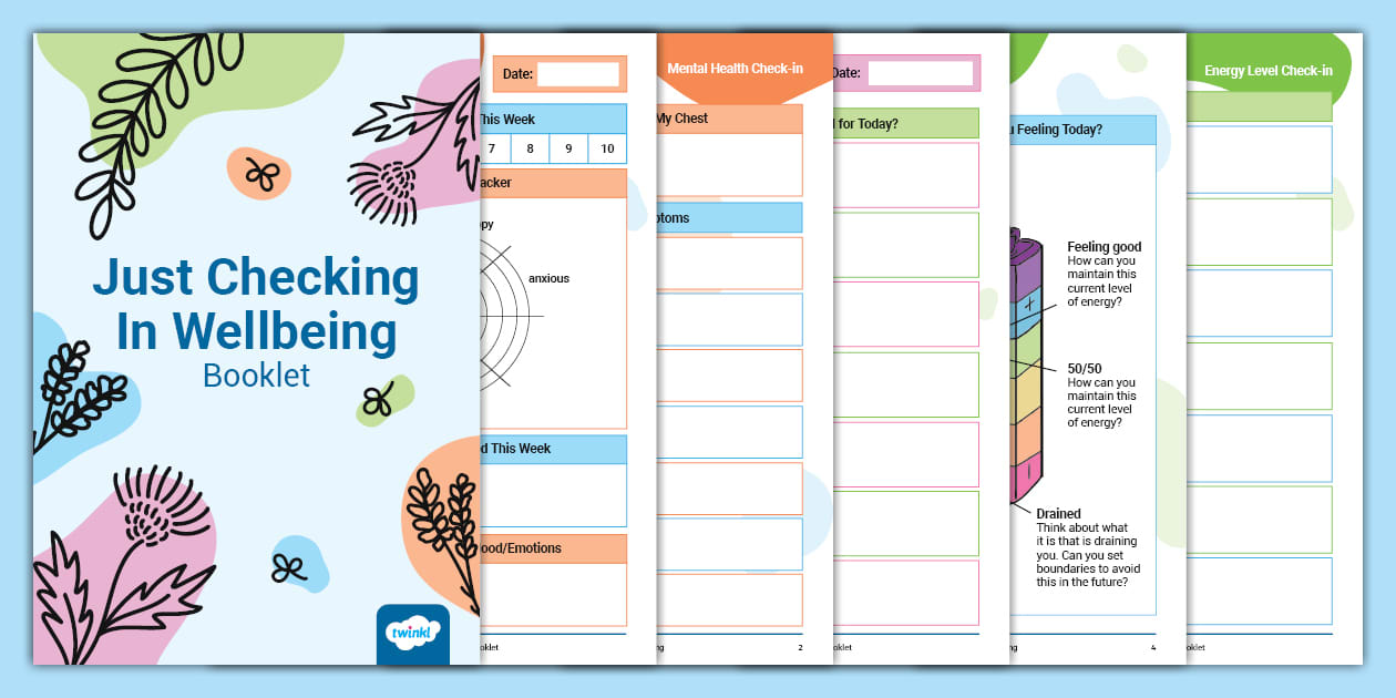 Just Checking In Staff Wellbeing Booklet (teacher made)