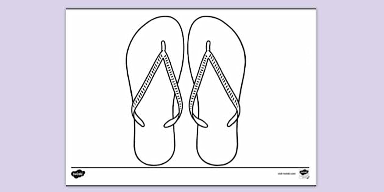 Flip Flop Colouring Sheets (teacher made) - Twinkl