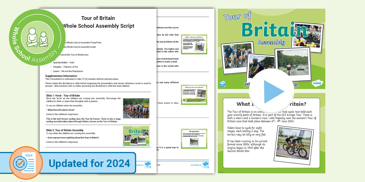 Whole School Tour of Britain Assembly Pack (teacher made)