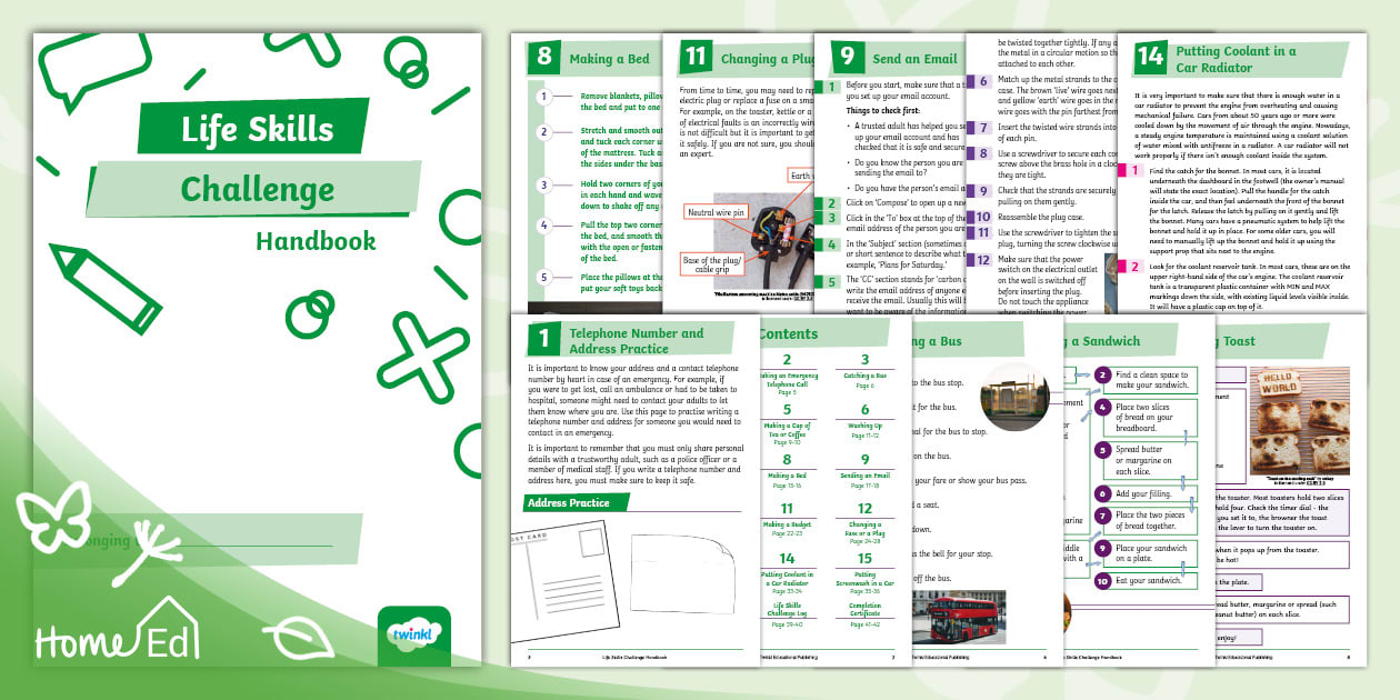 Life Skills for Children | Fun Challenge Handbook | Twinkl