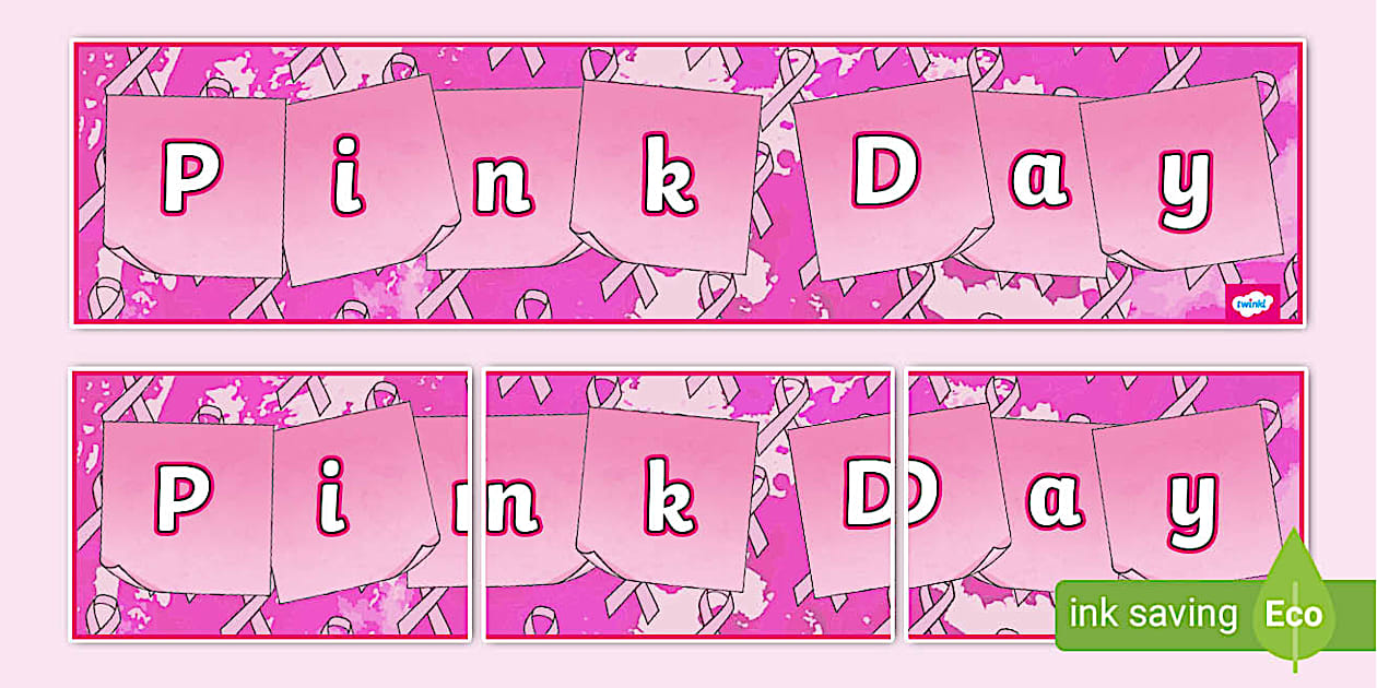 Pink Day Display Banner - Upper Primary - Twinkl