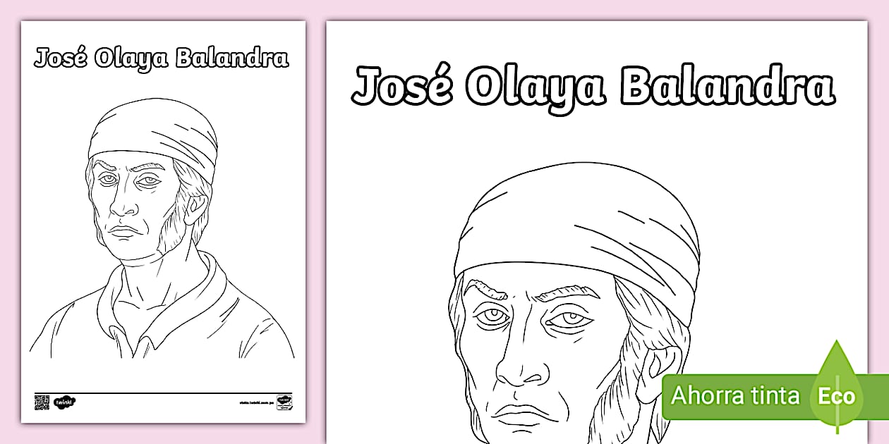 Ficha: José Olaya Balandra para colorear | Twinkl Perú