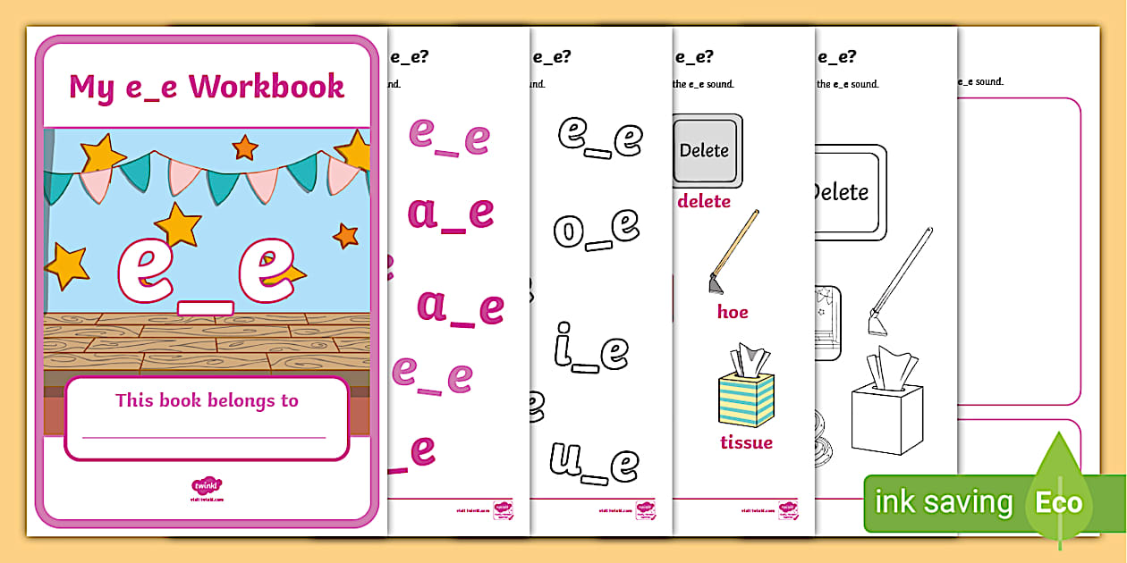 Phase 5 e_e Grapheme Workbook - Twinkl