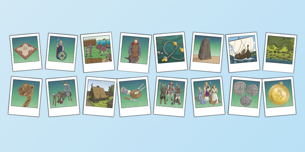 Vikings Instant Photos Style Display Images (teacher made)