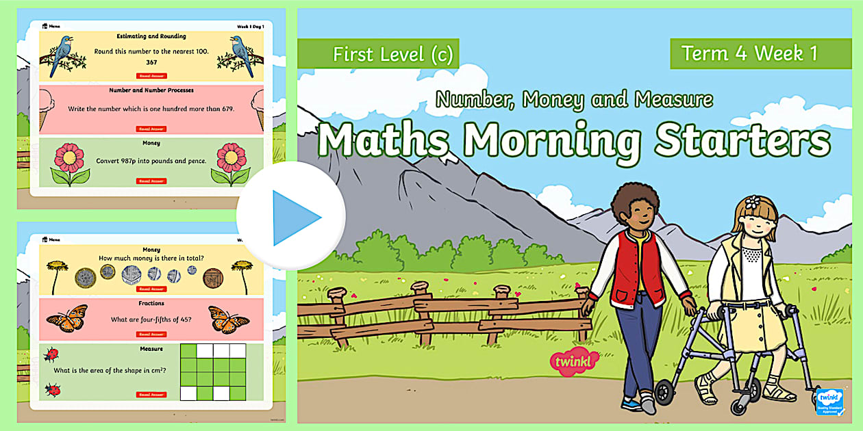 Maths Morning Starters First Level (c) Term 4 Week 1 PowerPoint