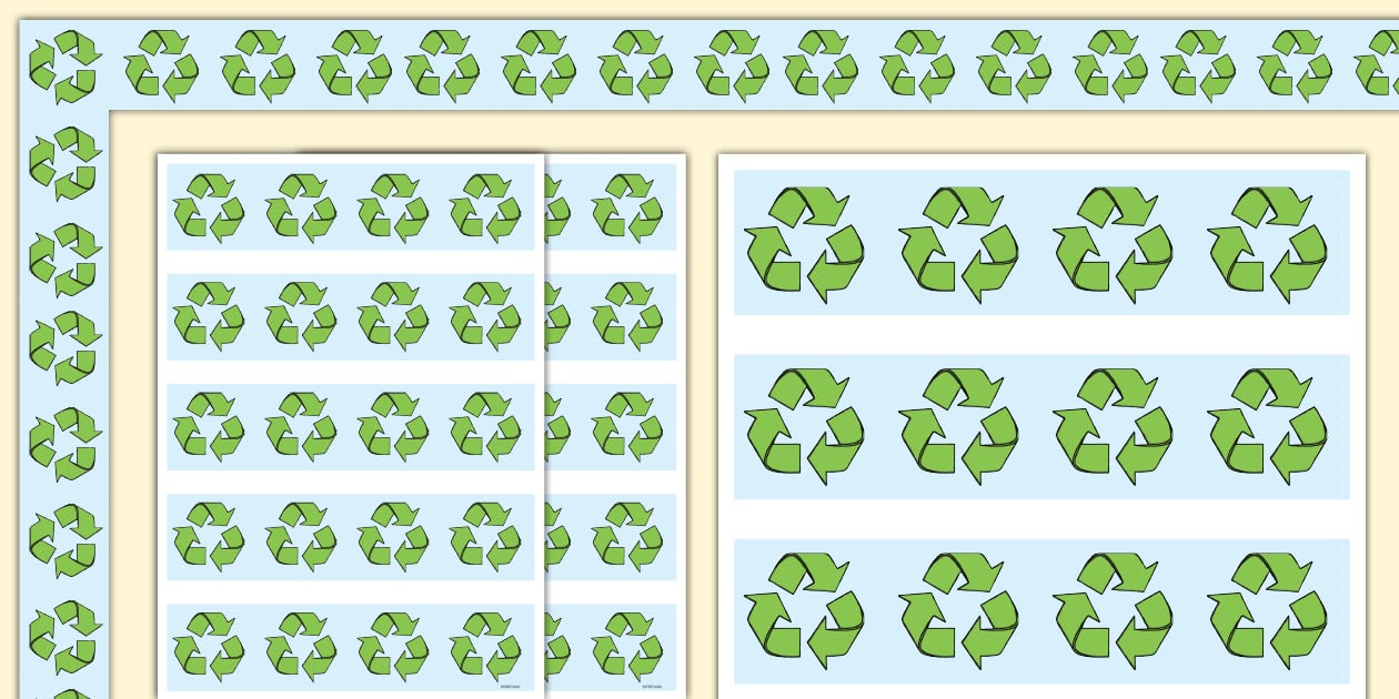 Recycling Display Border for Earth Day (teacher made)