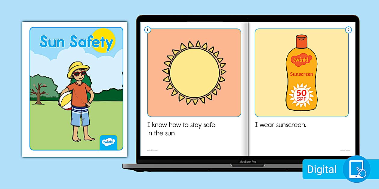 Sun Safety Early Emergent Reader eBook - Twinkl USA - Twinkl