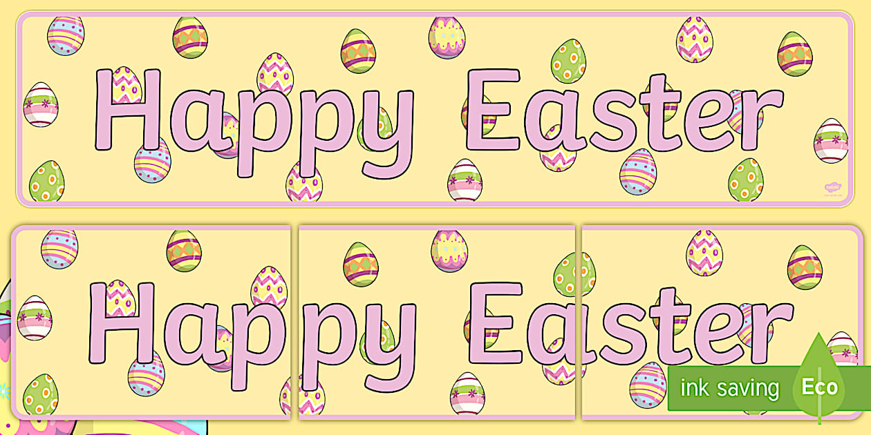 SA Happy Easter Display Banner (Teacher-Made) - Twinkl