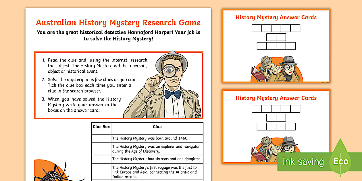 Vasco da Gama History Mystery Research Game - Twinkl