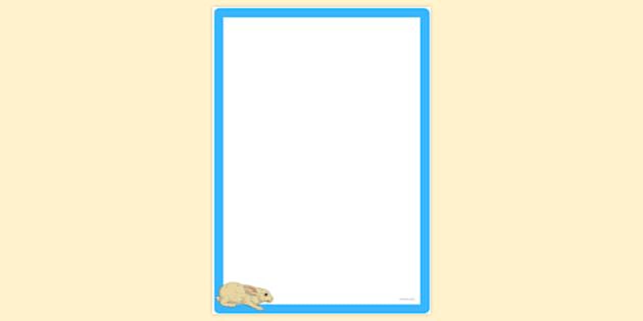 Worried Rabbit Page Border | Page Borders | Twinkl - Twinkl