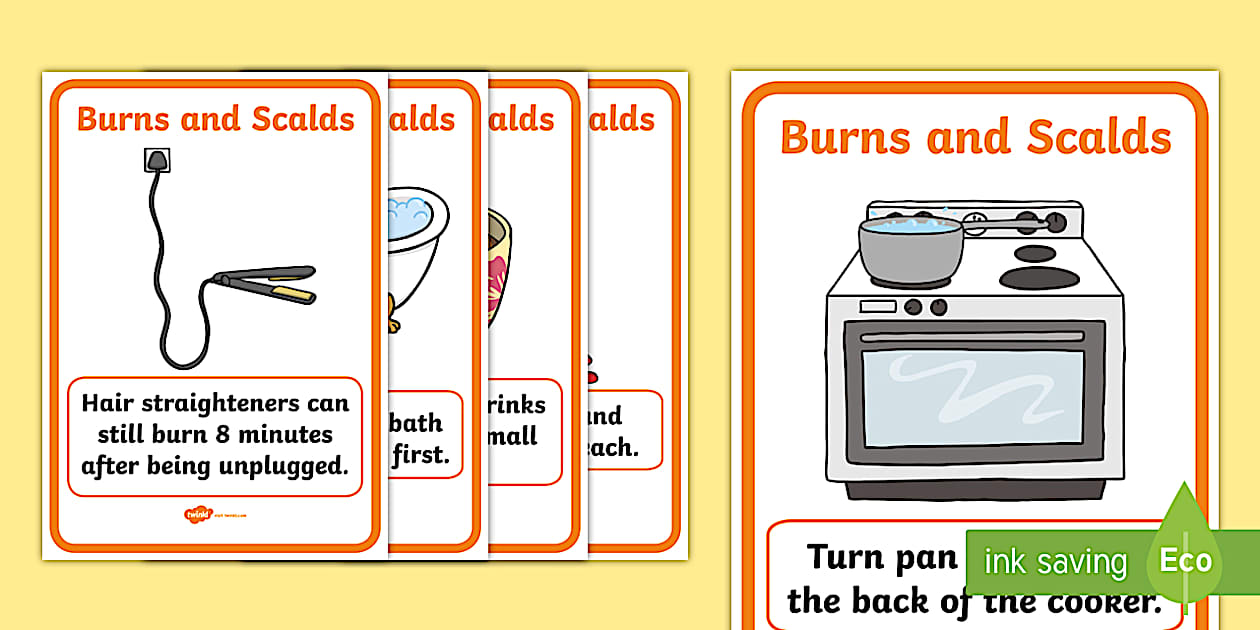 👉 Scalds and Burns Safety Posters - Twinkl