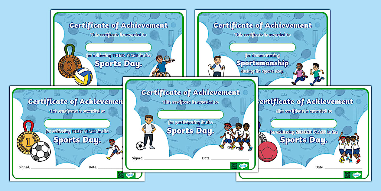 Sports Day Certificates (Teacher-Made) - Twinkl