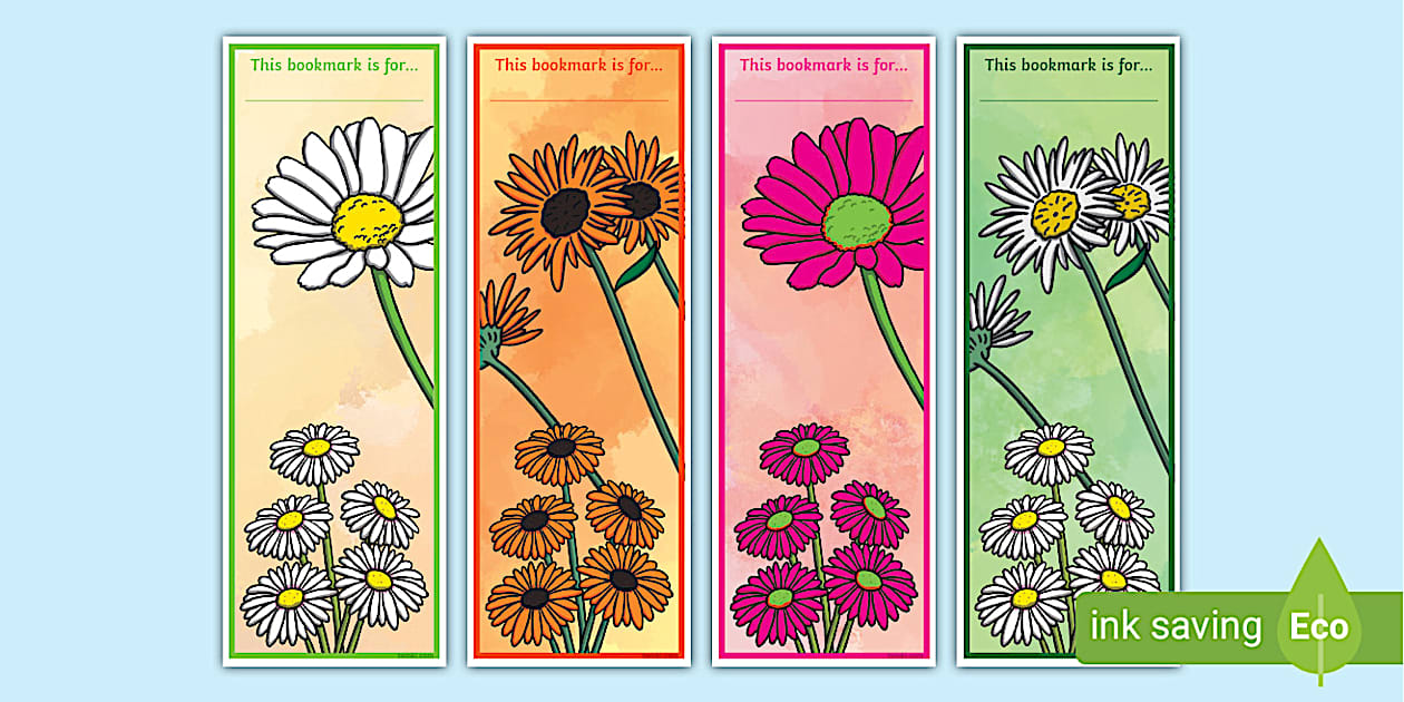 Printable Daisy Bookmarks – Bookmarks - Twinkl Resources