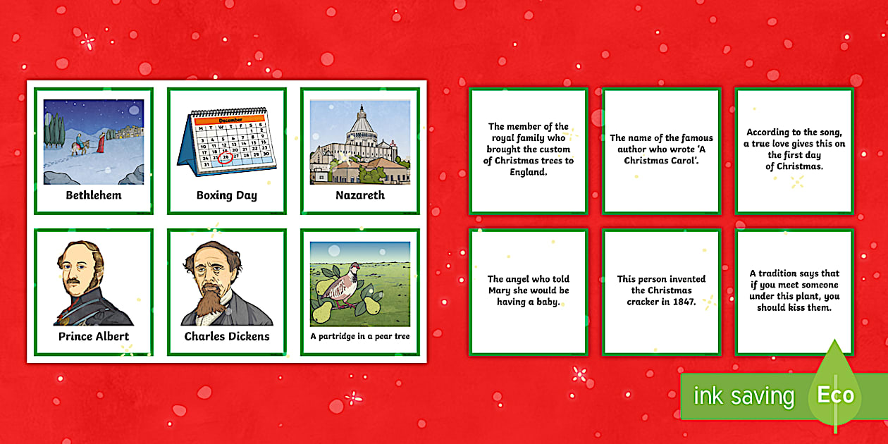 KS2 Christmas Matching Cards (teacher made) - Twinkl
