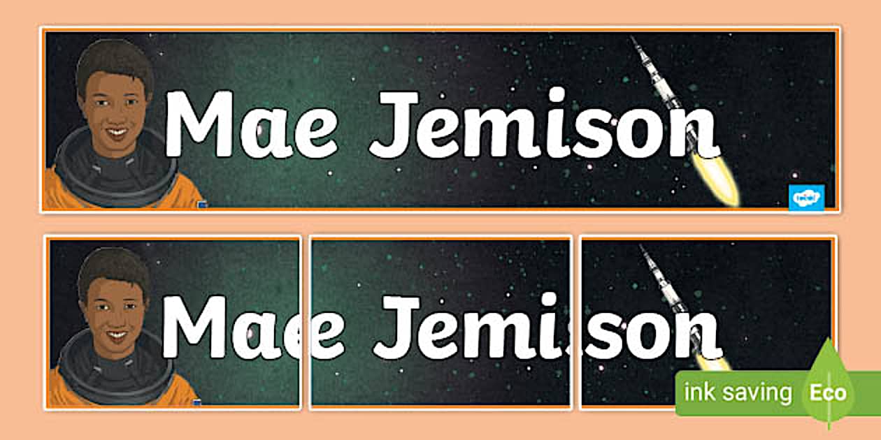 Mae Jemison Display Banner (Teacher-Made) - Twinkl