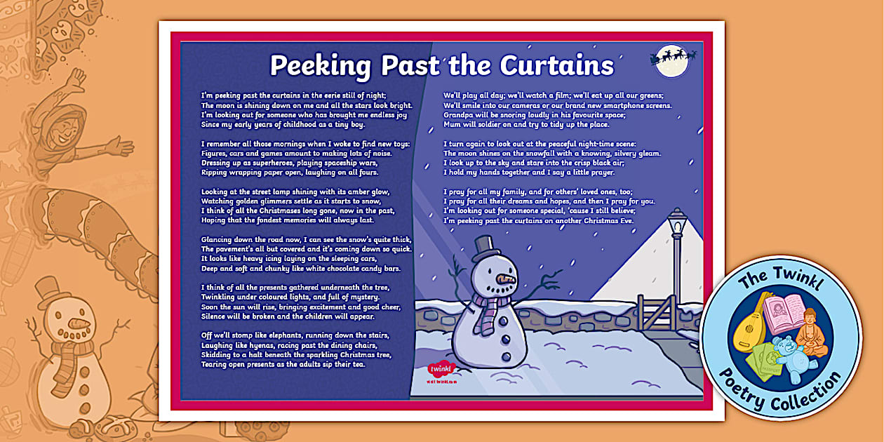 'Peeking Past the Curtains' | Christmas Poems (teacher made)