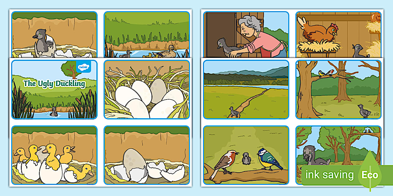 The Ugly Duckling Short Story Sequencing (teacher made)