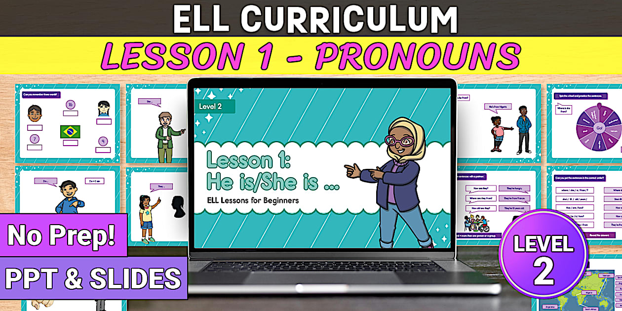 ELL Curriculum: Level 2, Lesson 1 PowerPoint & Google Slides