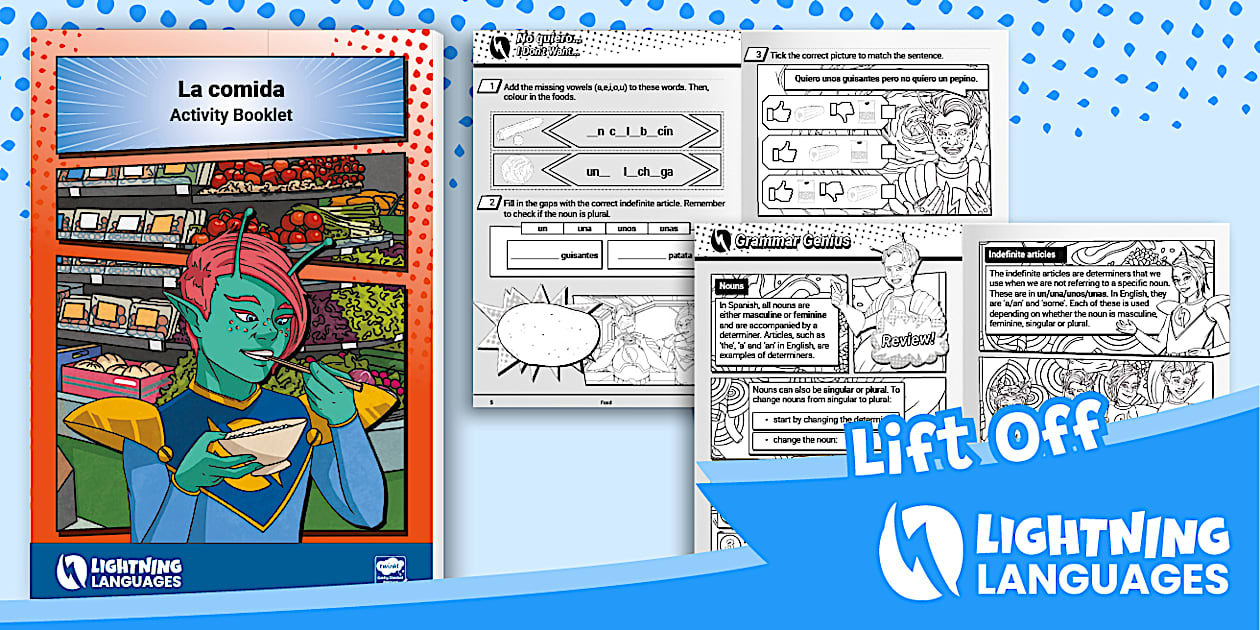 👉 Lightning Languages | Spanish Food Activity Booklet - Twinkl
