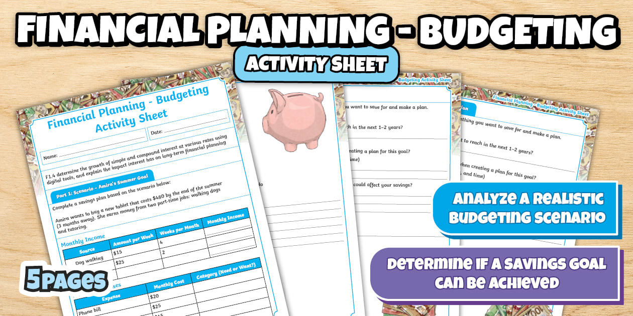 Financial Planning - Budgeting Activity Sheet