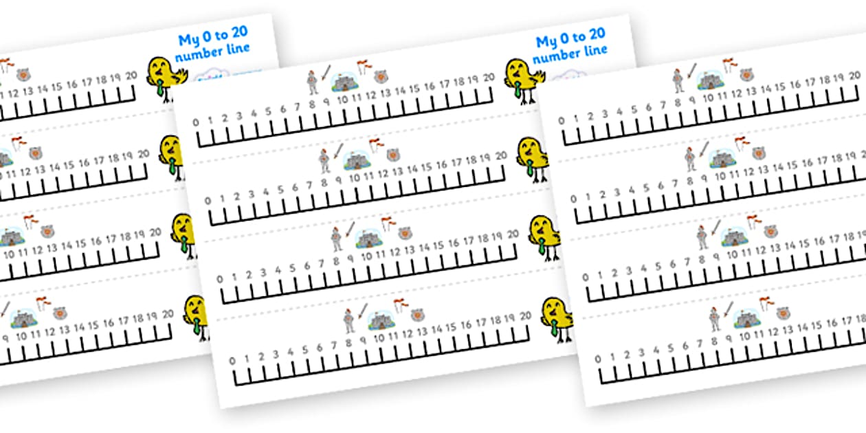 Castles and Knights Number Line (0-20) (teacher made)