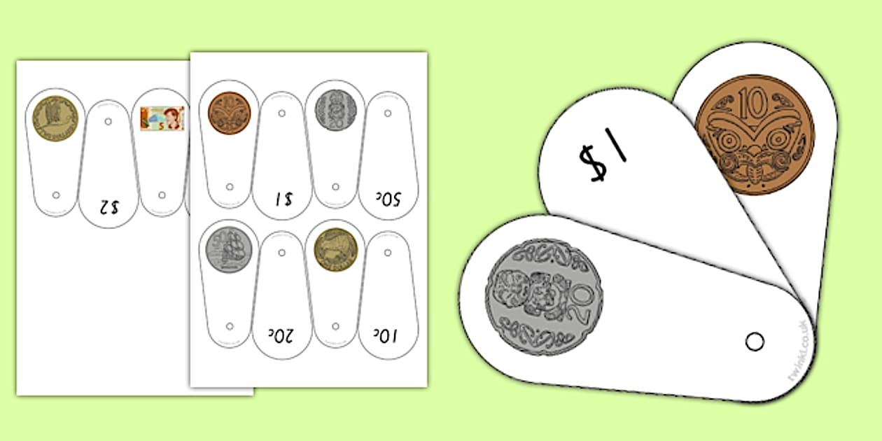 New Zealand Money Coin Fan (professor feito) - Twinkl