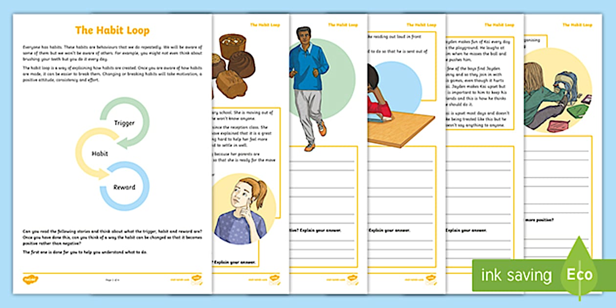 The Habit Loop Worksheet (teacher made) - Twinkl