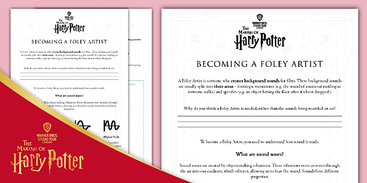 FREE! - Harry Potter Foley Artist Activity Sheet - Twinkl