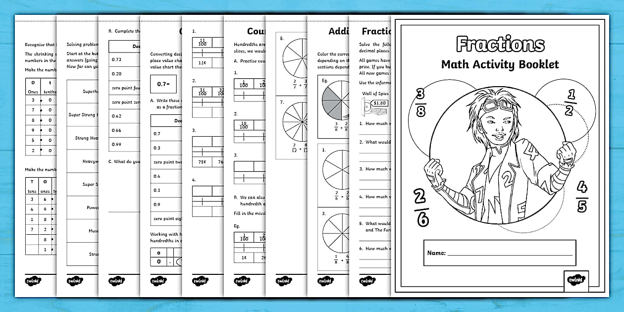 Grade 4 Math Fractions Activity Booklet