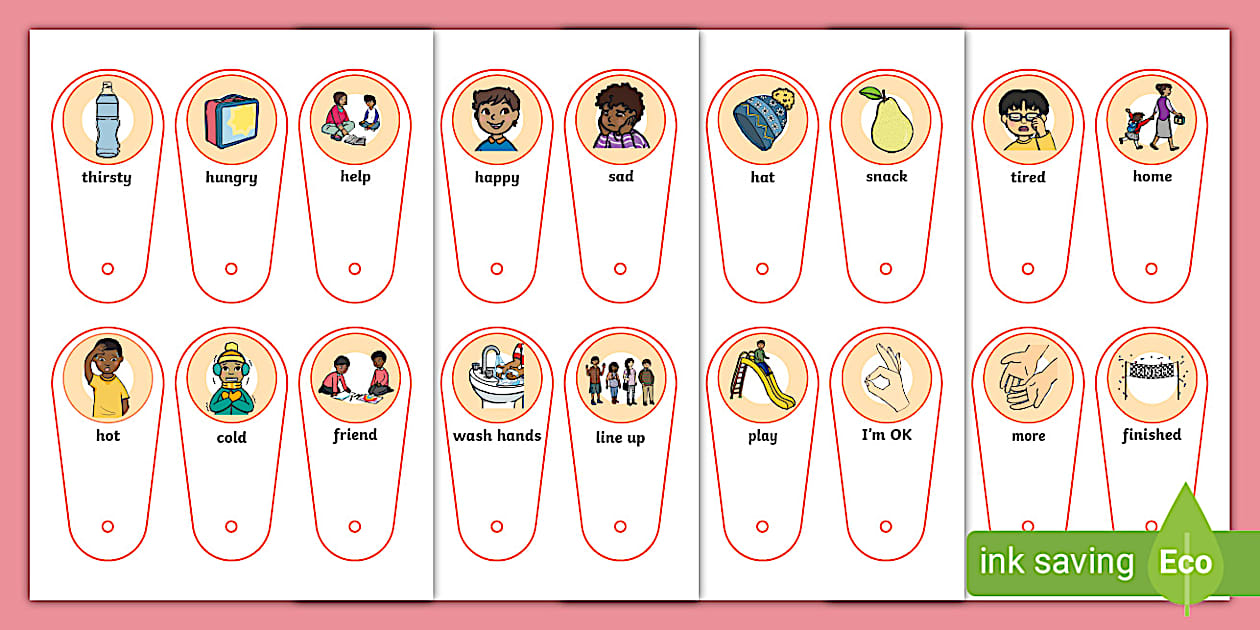 Daily Routine Communication Fans (teacher made) - Twinkl