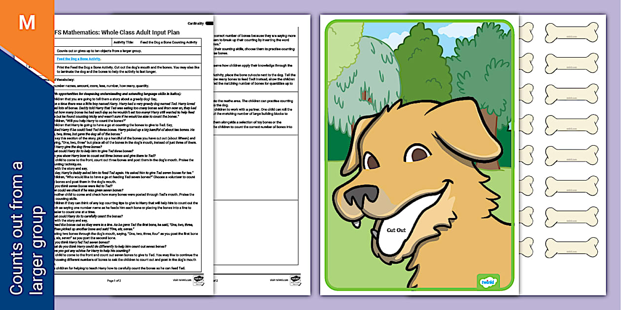 Feed the Dog a Bone Counting Activity Plan and Resource Pack