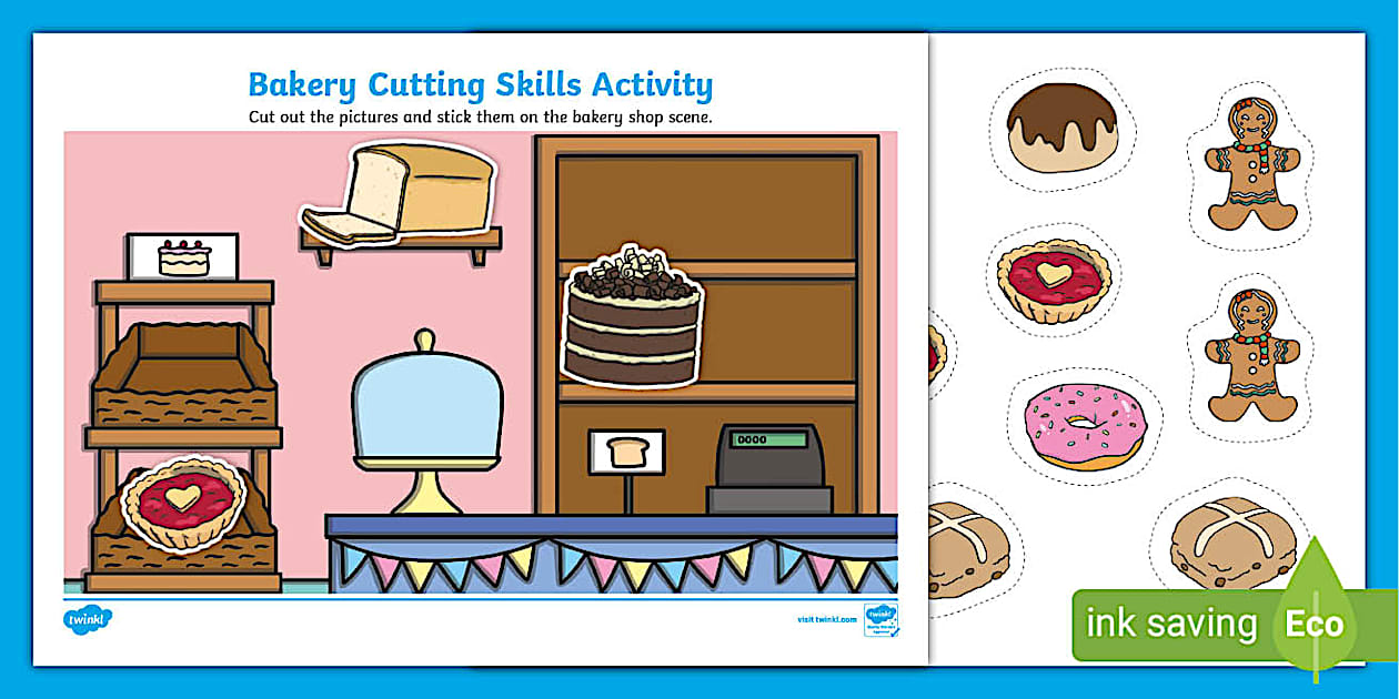 Bakery Cutting Skills Activity (teacher made) - Twinkl