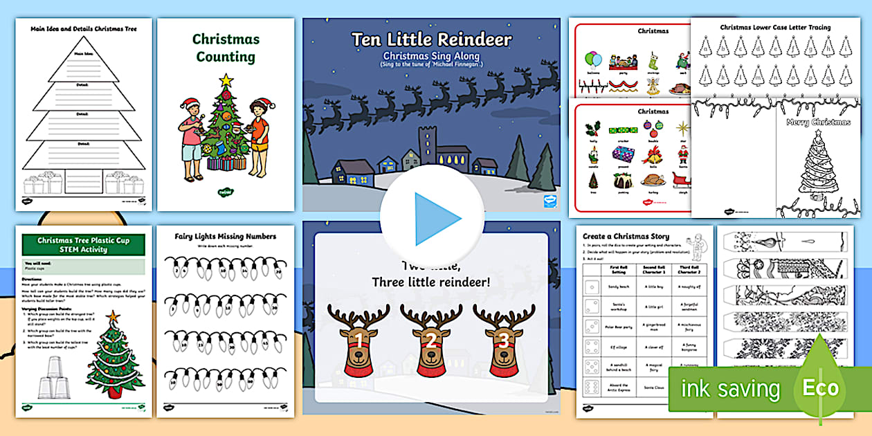 Free Printable Christmas Worksheets-Primary Resources
