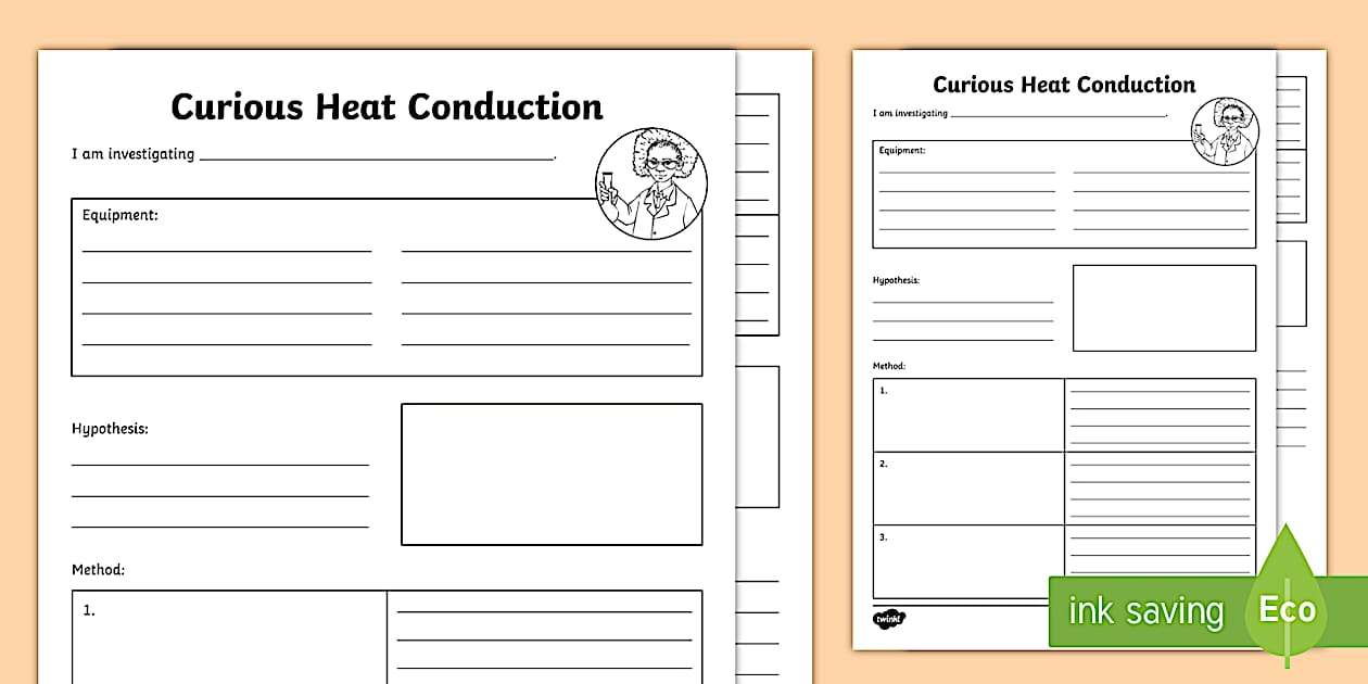 Curious Heat Conduction Experiment Write-Up Worksheet