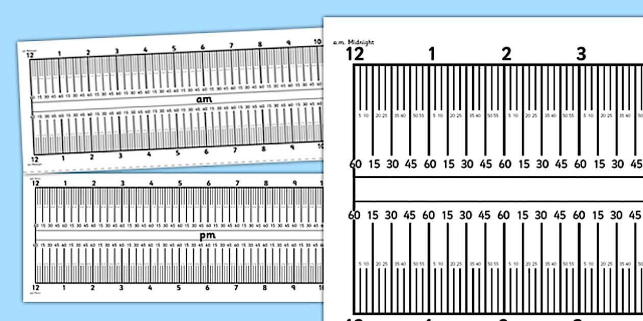 Elapsed 5 Minute Interval Time Ruler (teacher made) - Twinkl
