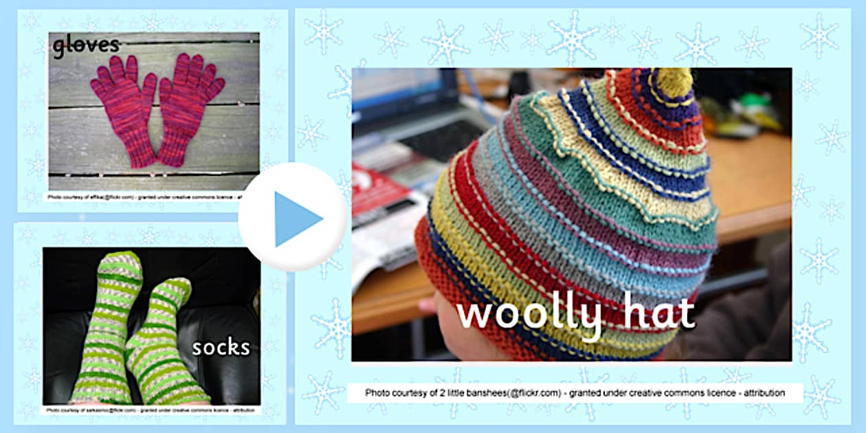 Winter Clothes Photo Display PowerPoint (teacher made)