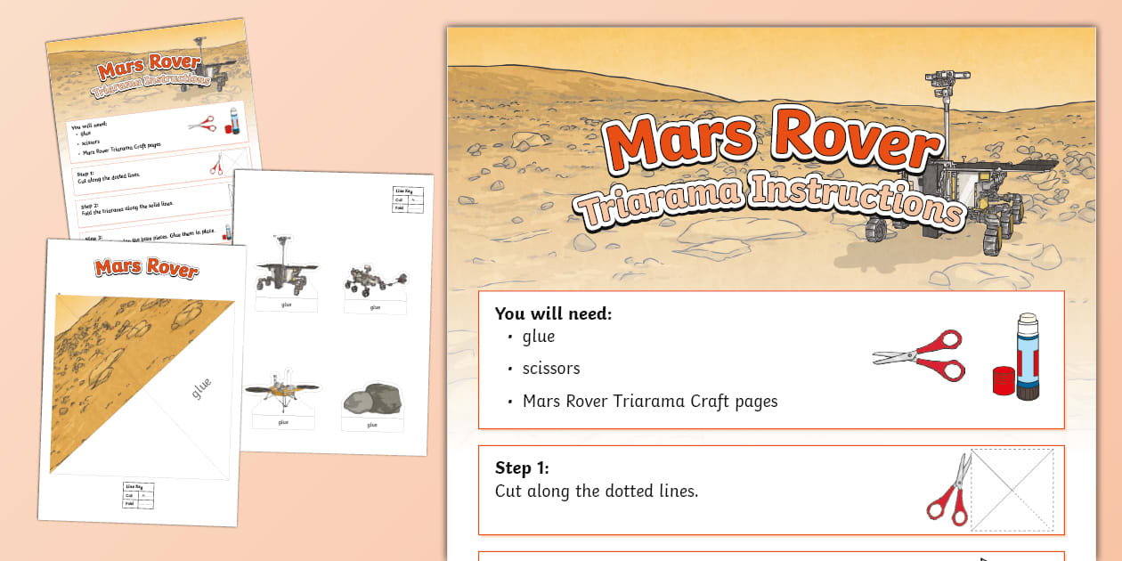 Mars Rover Triarama Craft - Twinkl Space (teacher made)