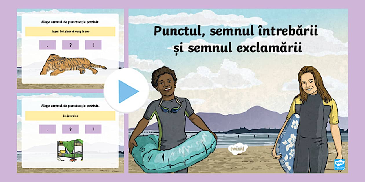Punctul, semnul întrebării și semnul exclamării PowerPoint