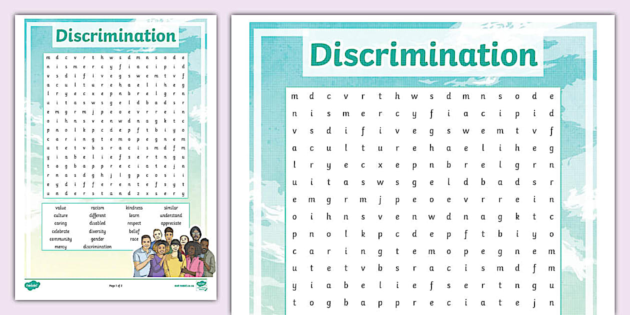 Discrimination Word Search