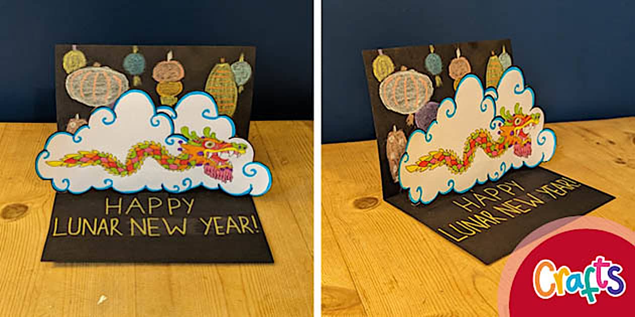 Dragon Pop-Up Card | Twinkl Crafts (teacher made) - Twinkl