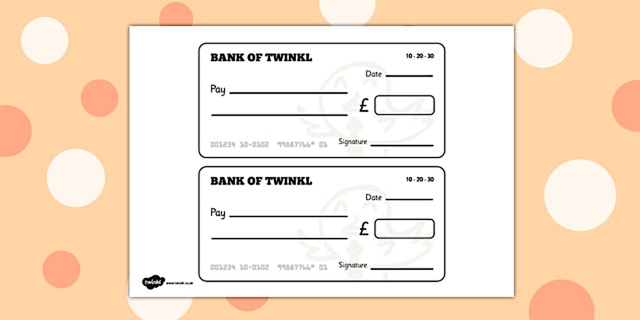 Editable Fruit And Veg Shop Role Play Cheque Book - Twinkl