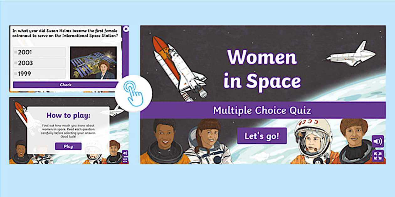 Women in Space Quiz (ティーチャーメイド) - Twinkl
