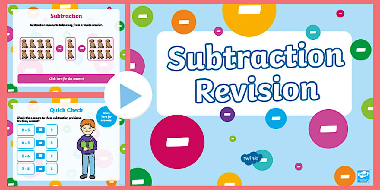 Subtraction Rules | Revision PowerPoint - Twinkl