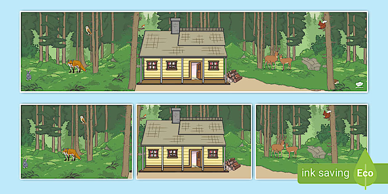 Cottage Small World Background (teacher made) - Twinkl