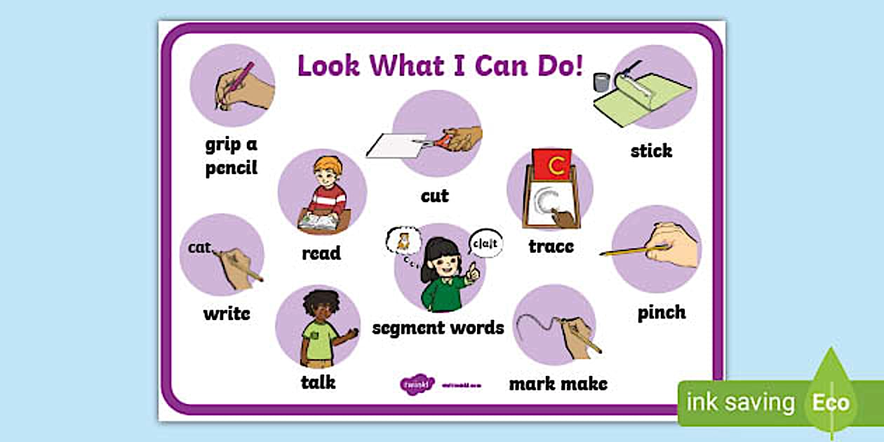 Writing and Mark Making Area Skills Action Mat - Twinkl