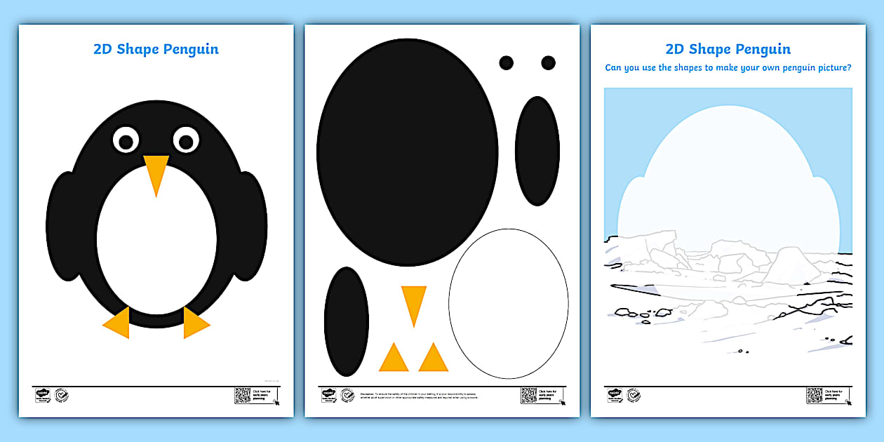 Penguin Shape Activity | Cutting Skills | Twinkl
