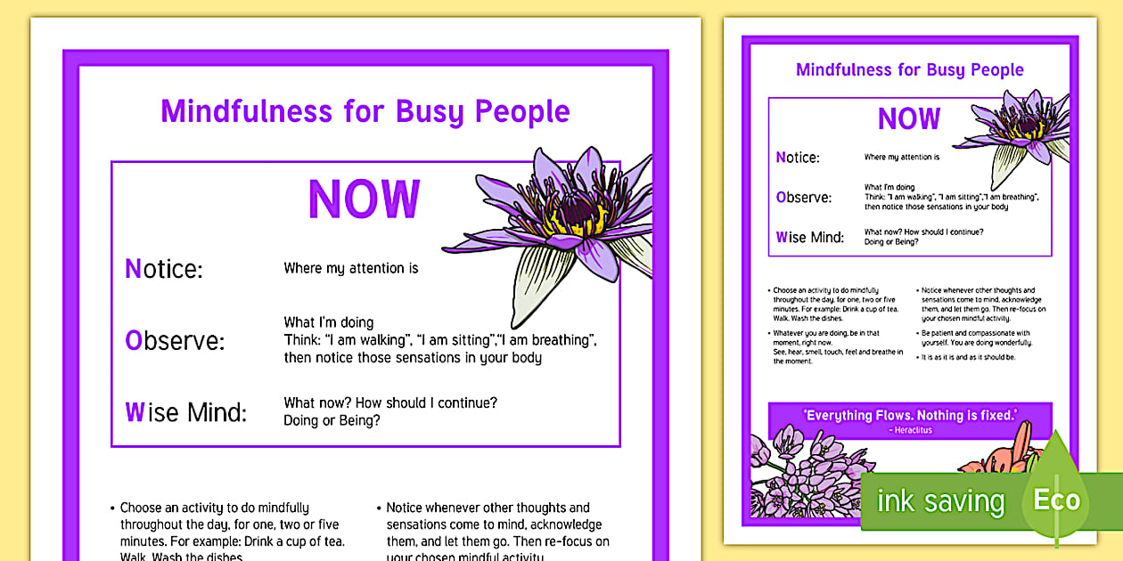 Mindfulness Worksheet | National Relaxation Day | Twinkl USA
