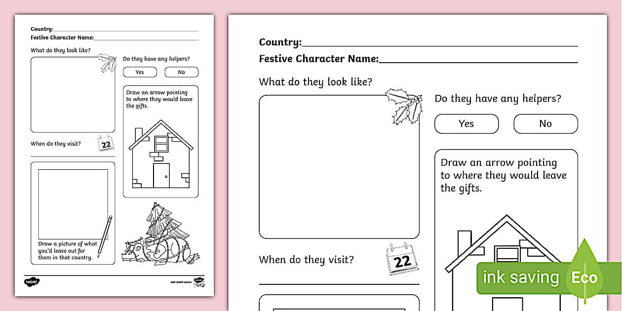 Compare Father Christmas Around The World Writing Task